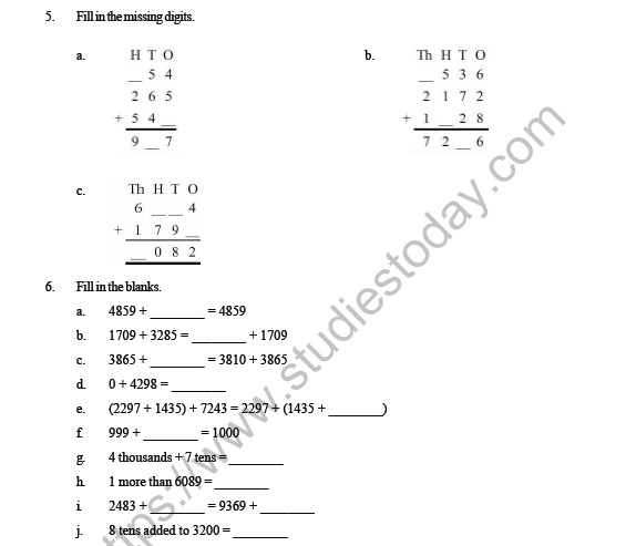 Cbse Class 3 Maths Addition Question Bank